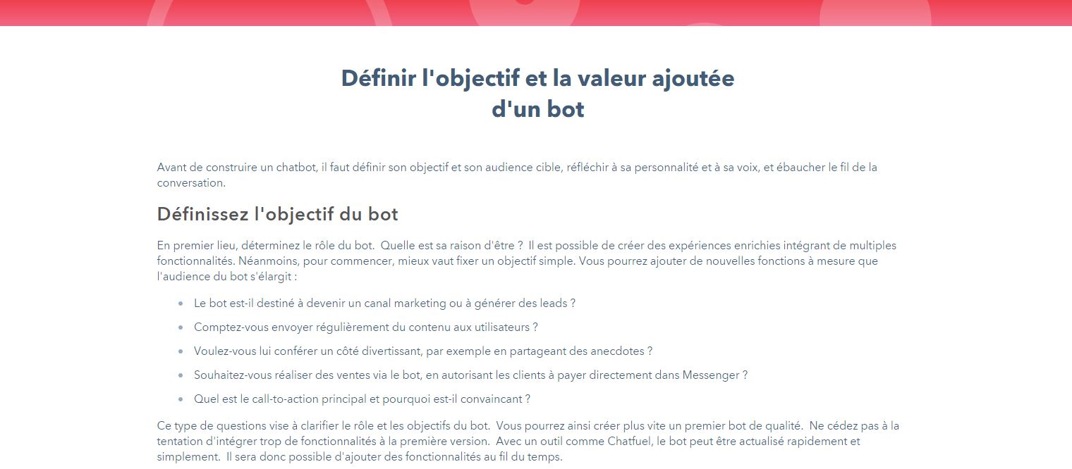 Guide pour créer votre premier chatbot | HubSpot et Chatfuel